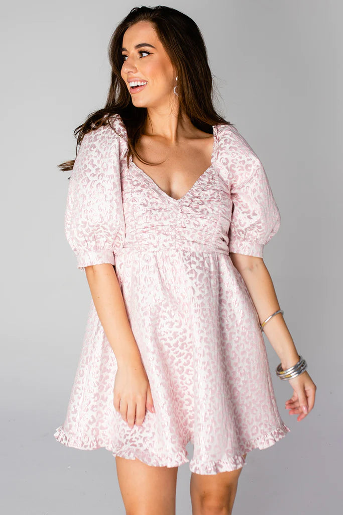 Poppy Puff Sleeve Mini Dress – Cowgirl Social